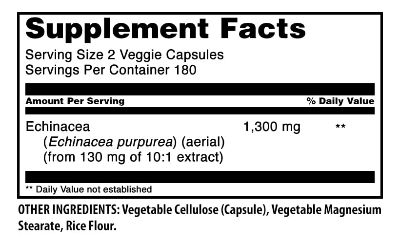 Natural Echinacea supplement for wellness