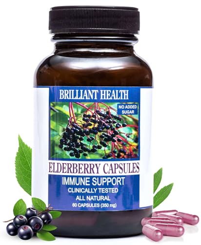 Natural elderberry capsules for adults