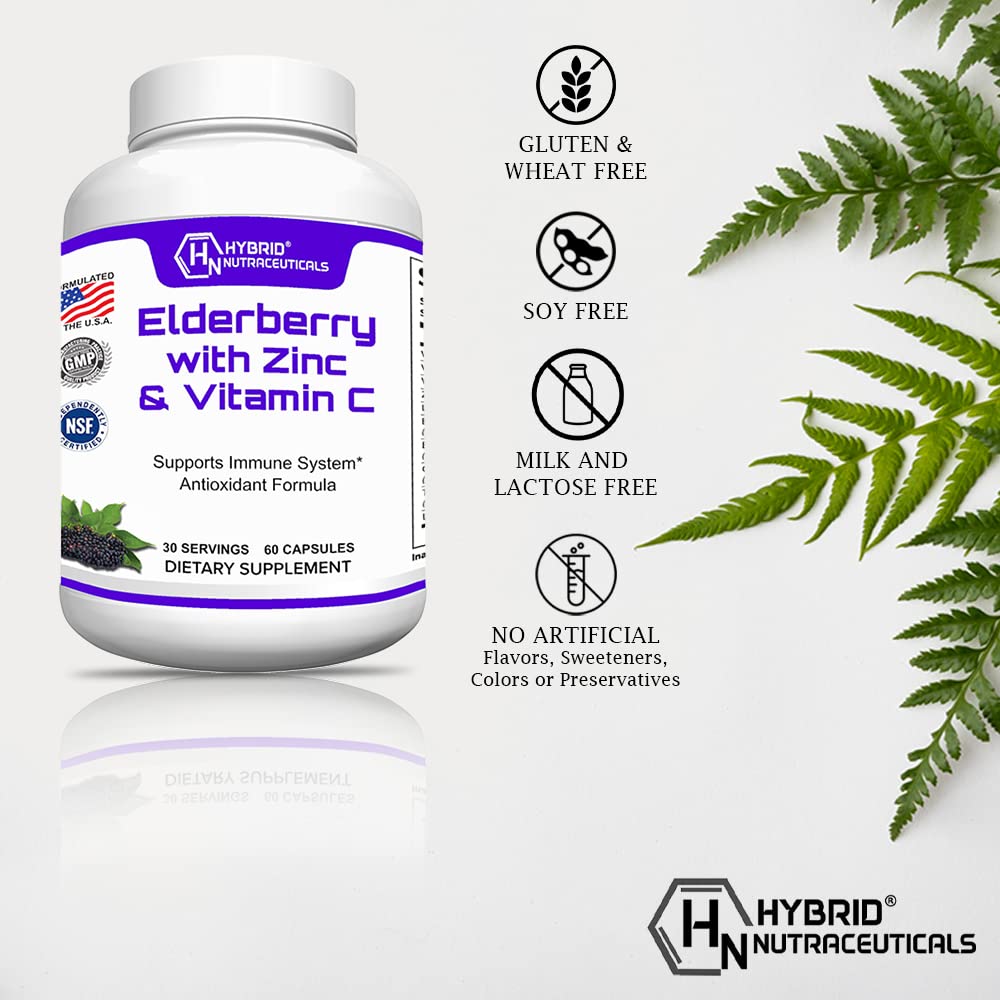 Natural elderberry capsules for cold relief