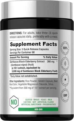 Natural elderberry capsules for seasonal support