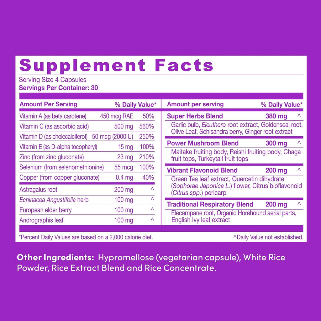 natural elderberry capsules with vitamins