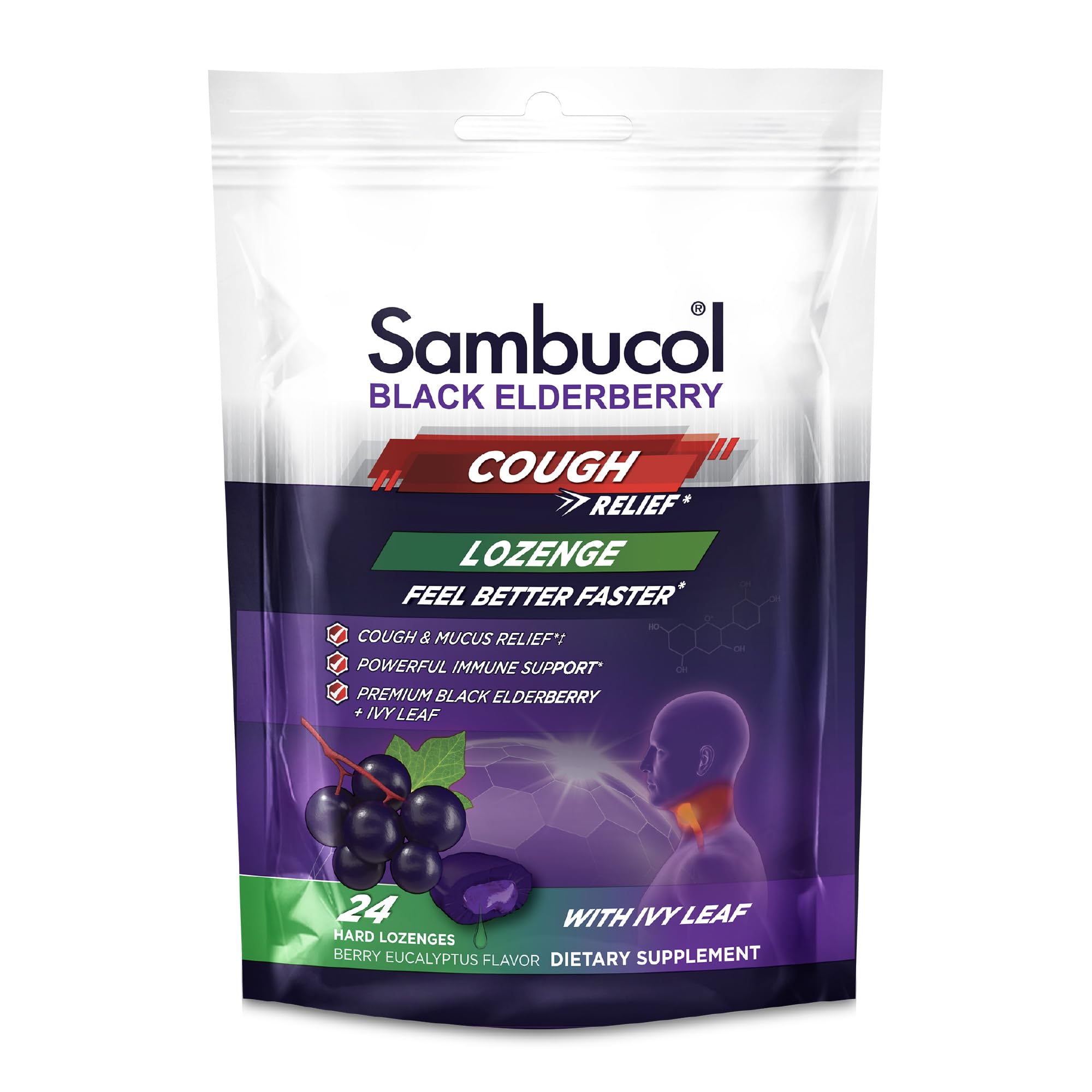 natural elderberry cough drops for adults