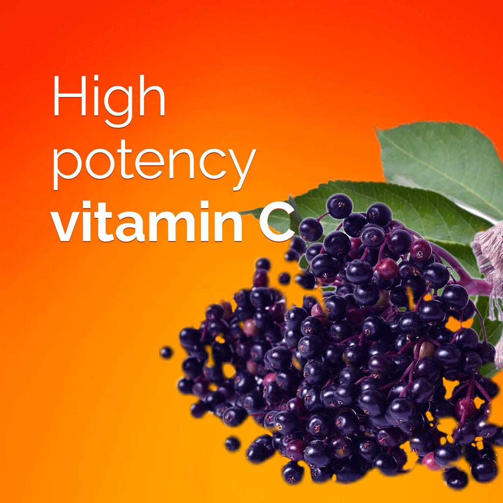 Natural elderberry flavour vitamin C