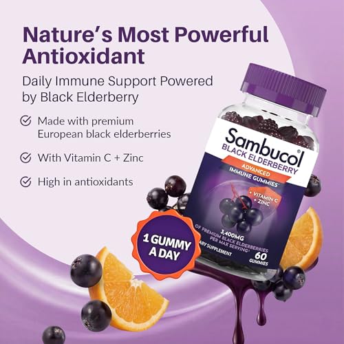 Natural elderberry gummies for adults