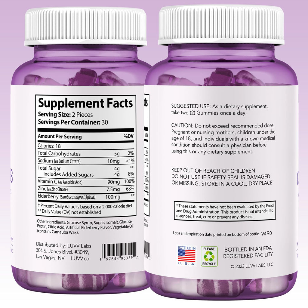 Natural elderberry gummies for all ages