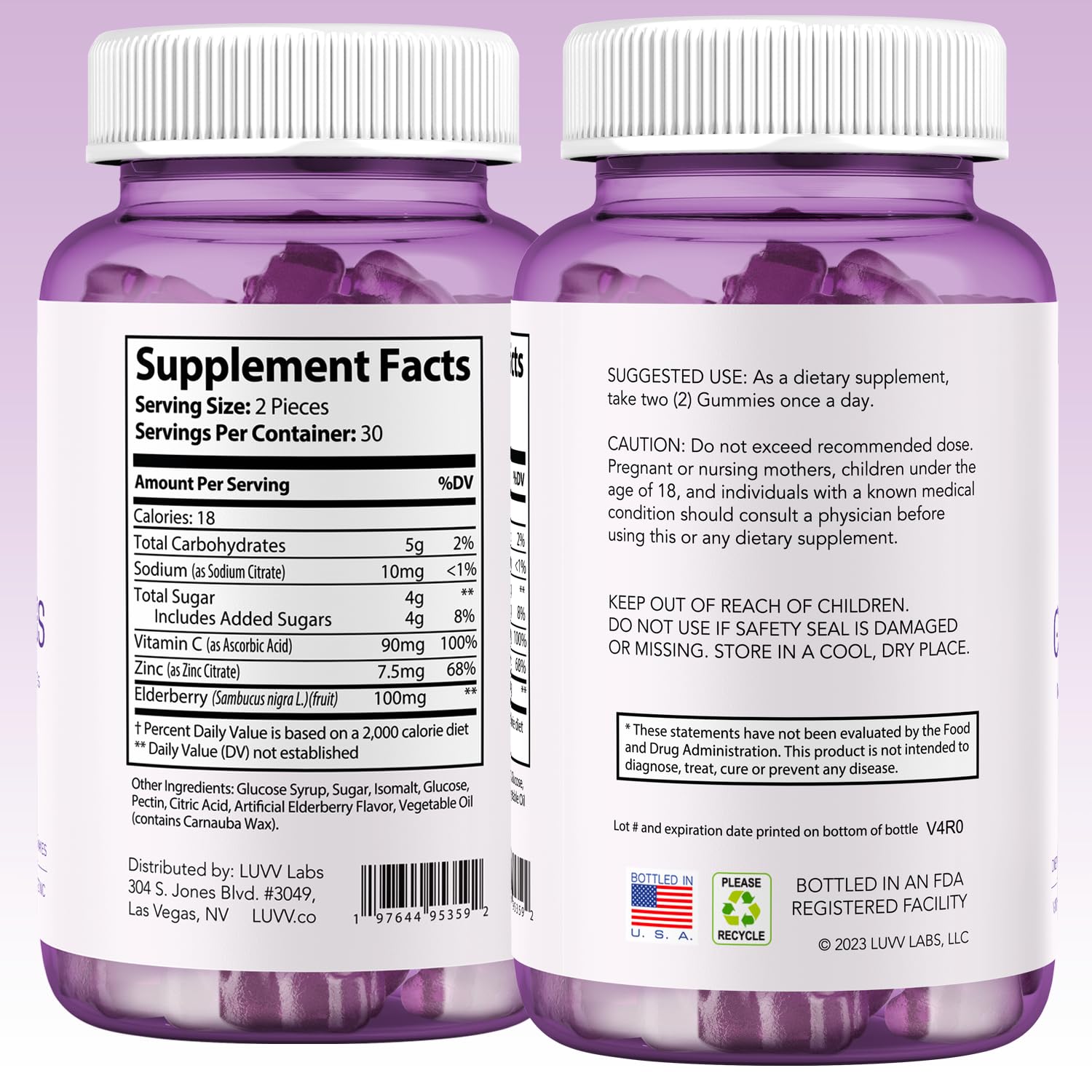 Natural elderberry gummies for all ages