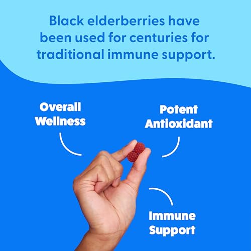 Natural elderberry gummies for cold relief