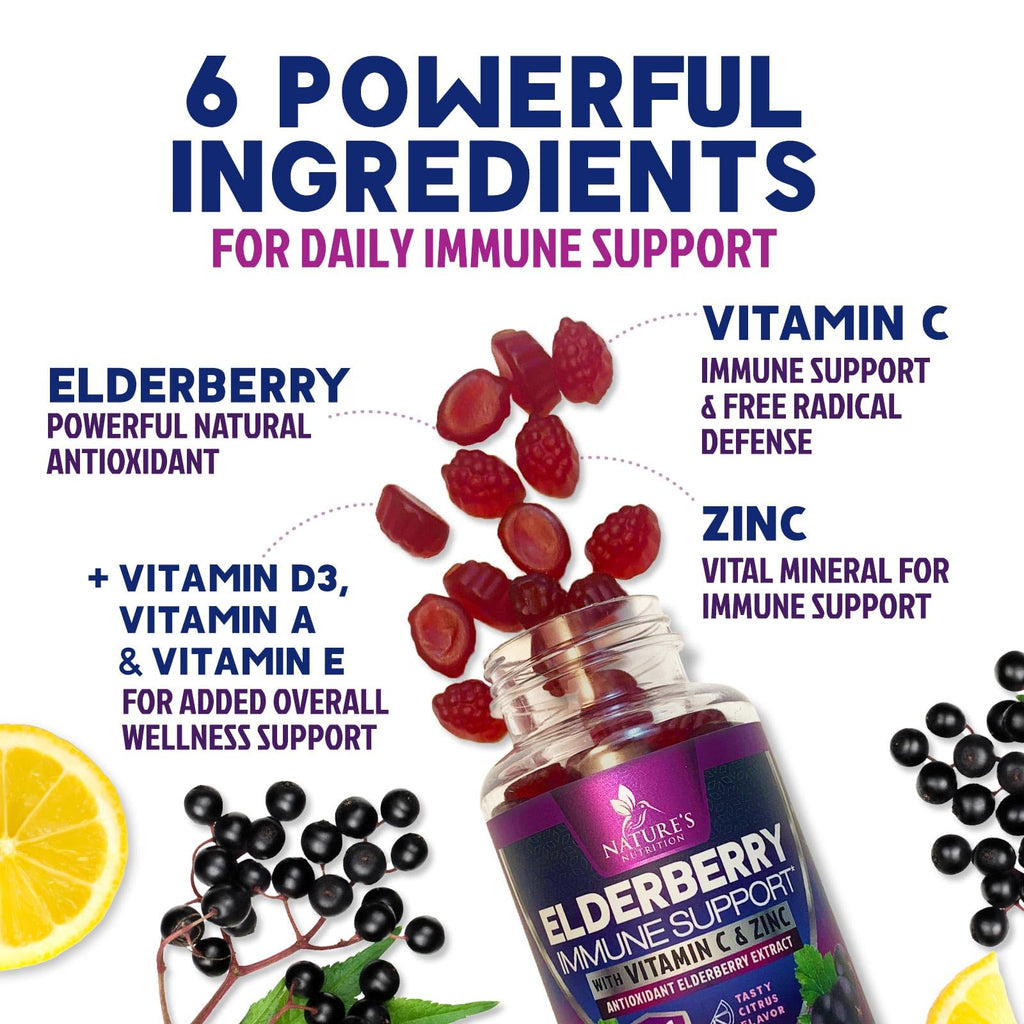 natural elderberry gummies for cold relief