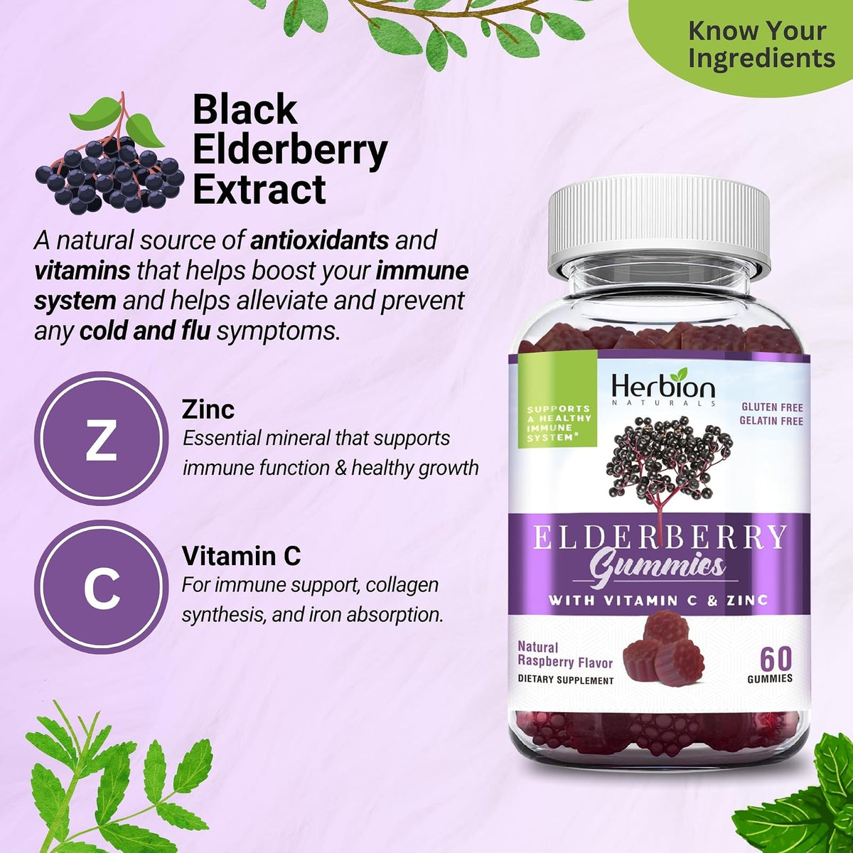 natural elderberry gummies for cold relief
