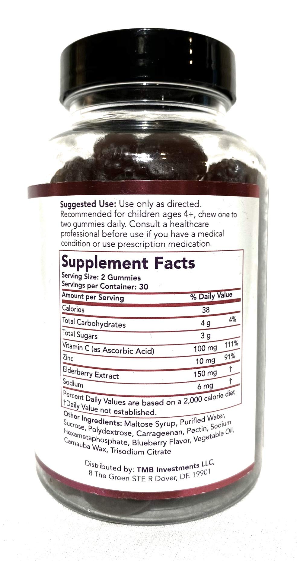 Natural elderberry gummies for everyday health