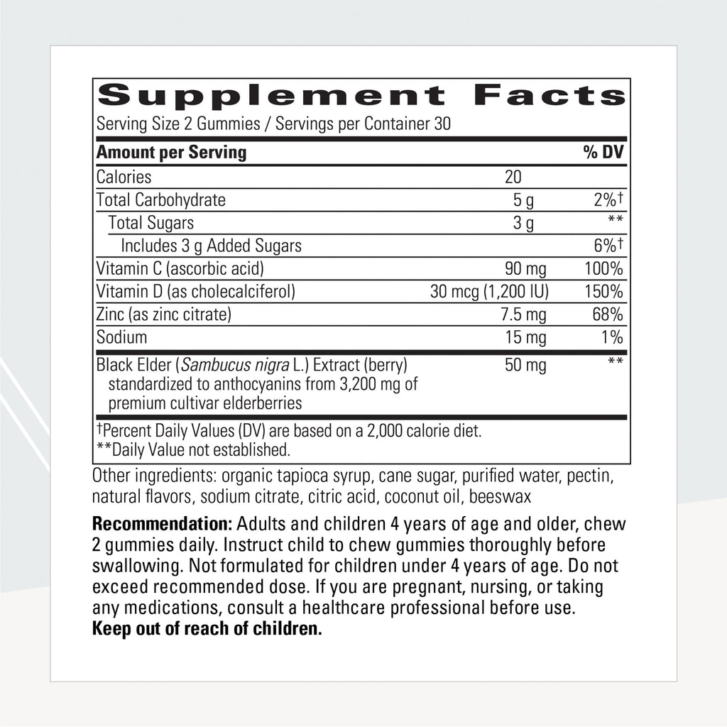 natural elderberry gummies for health