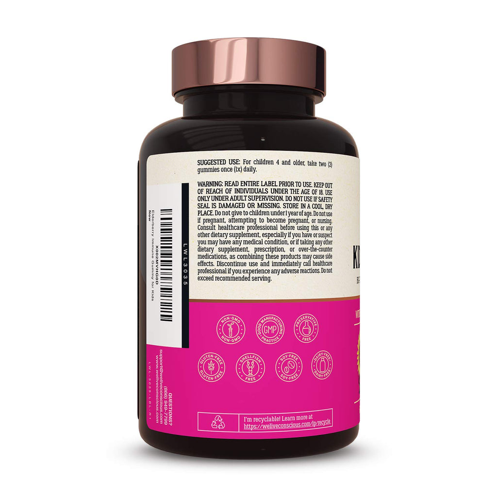 Natural elderberry gummies for immunity