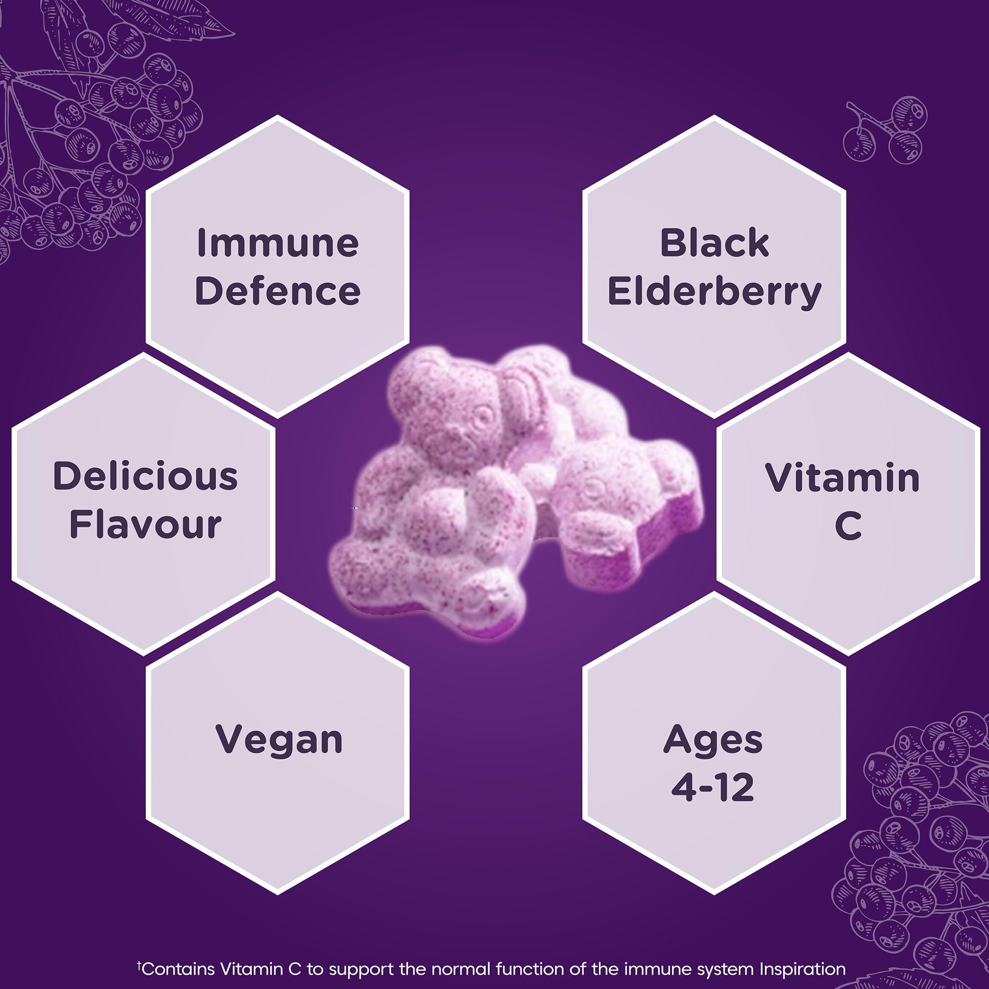 Natural elderberry gummies for wellness