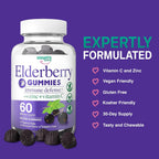 Natural elderberry gummies for wellness