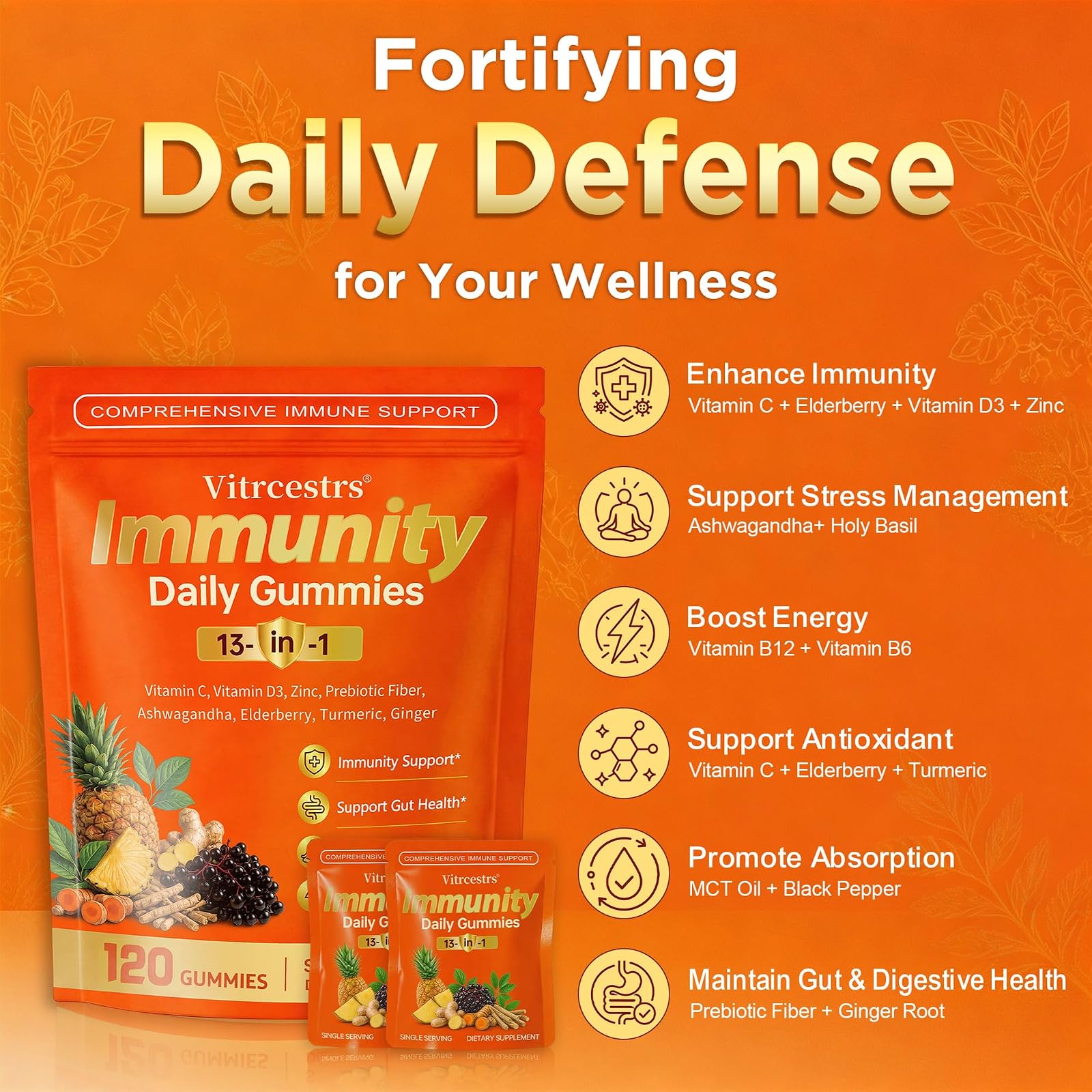 Natural elderberry gummies for wellness