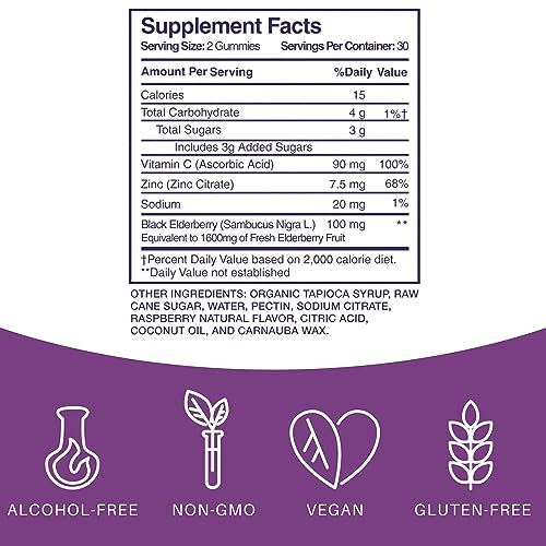 Natural elderberry gummies for wellness