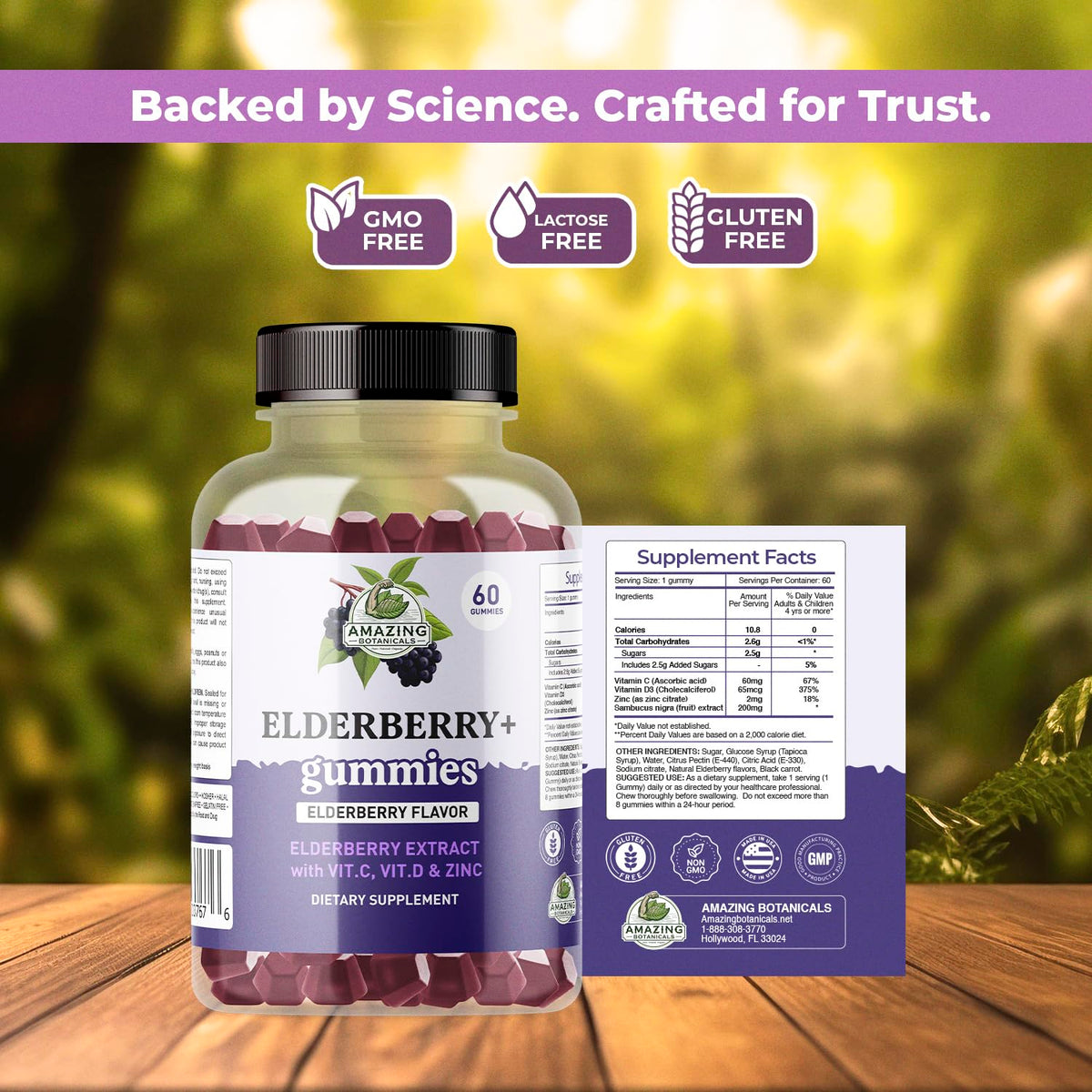 Natural elderberry gummies for wellness