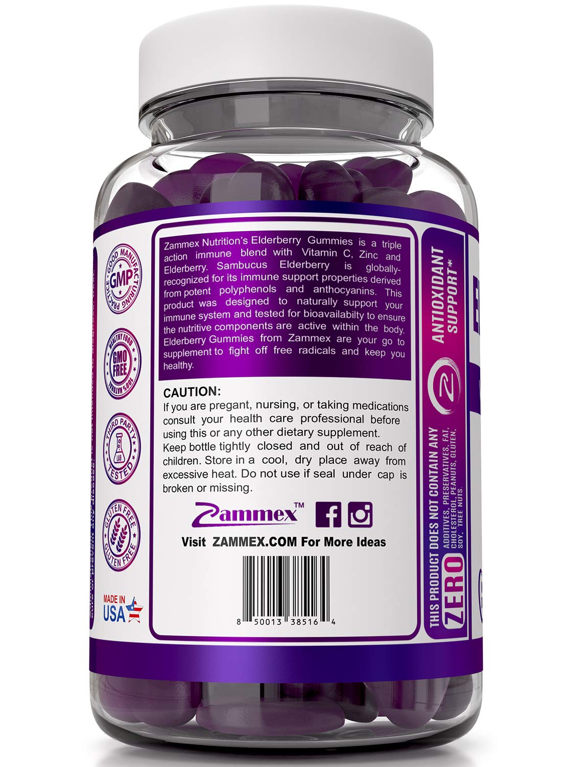 Natural elderberry gummies for wellness