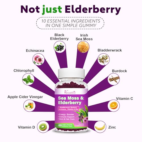 natural elderberry gummies with sea moss