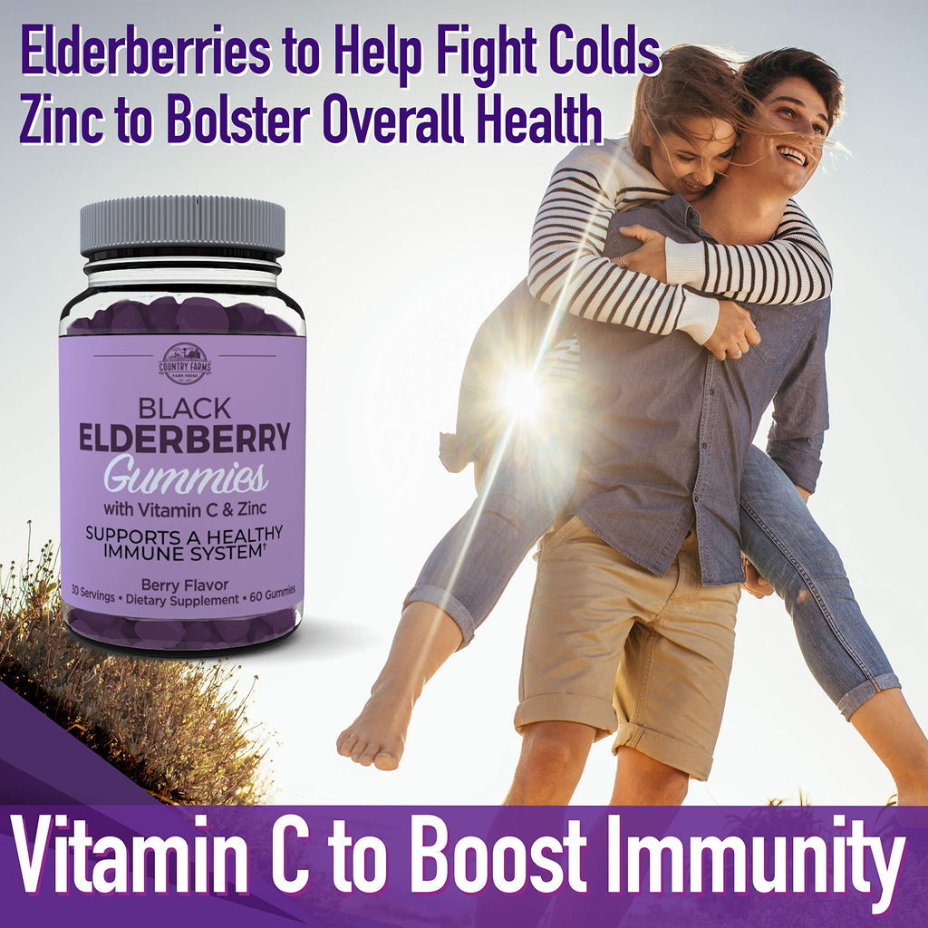 Natural elderberry gummies with Vitamin C