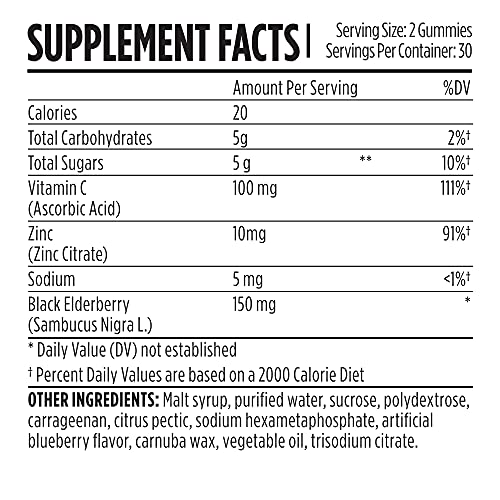 natural elderberry gummies with vitamin C
