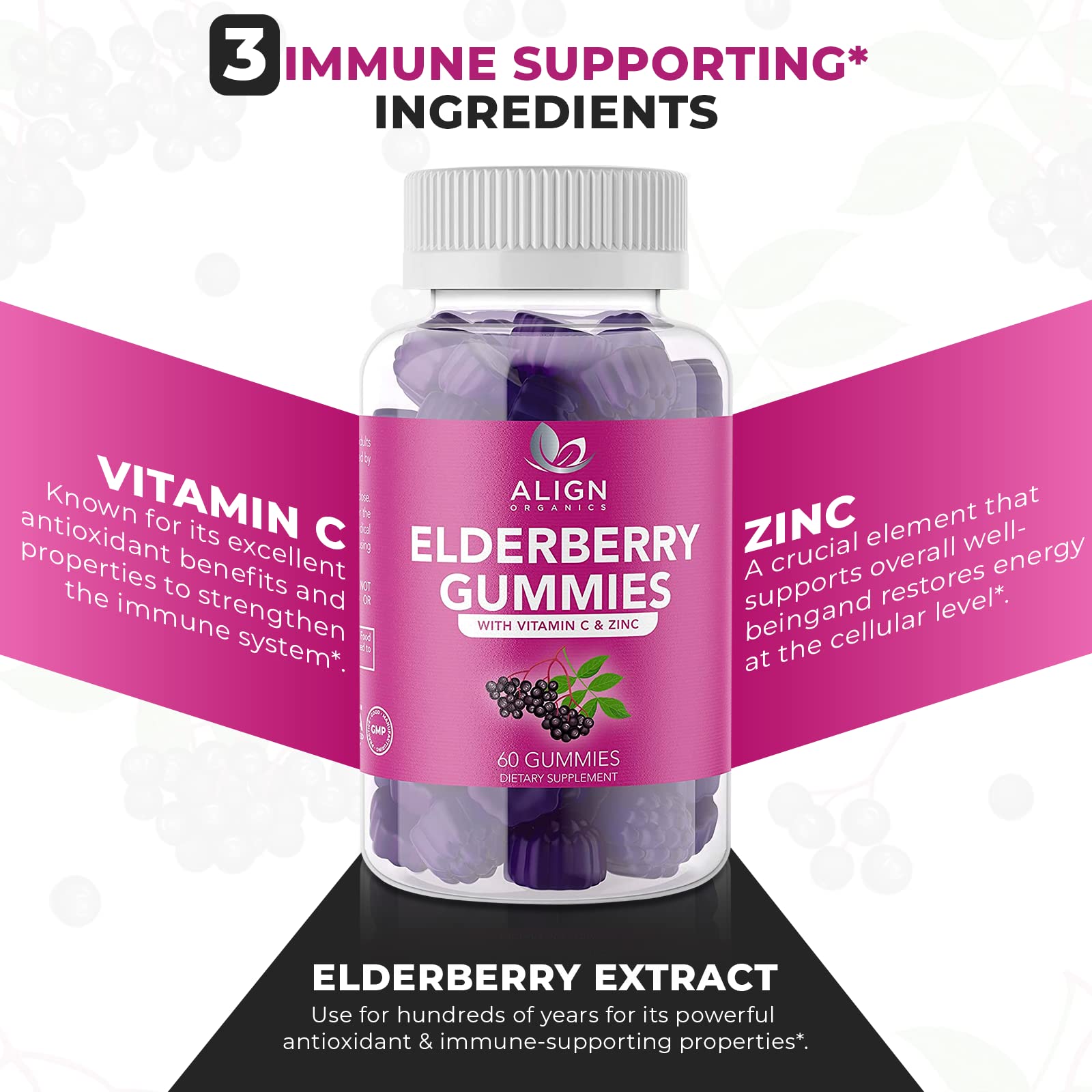 natural elderberry gummies with zinc