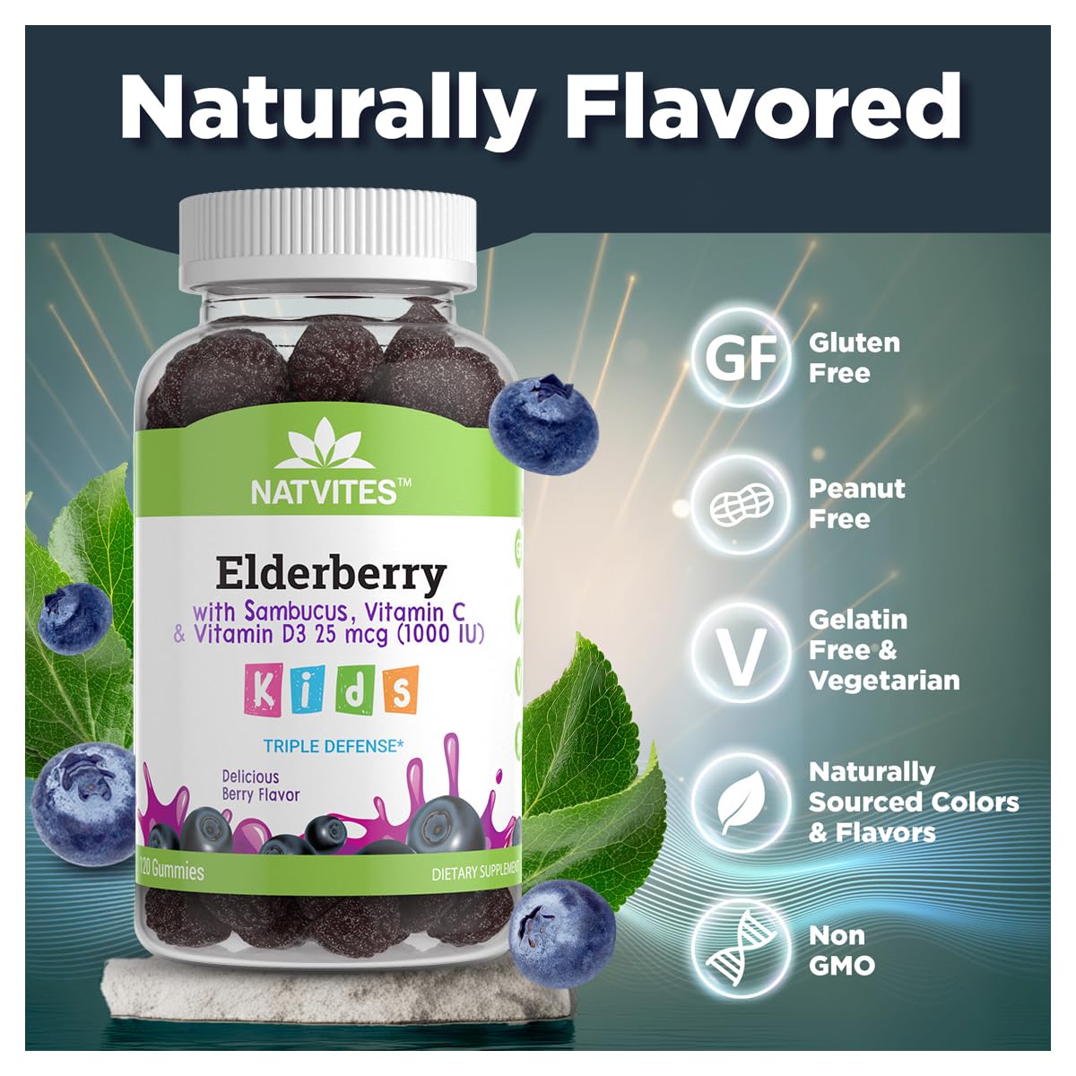natural elderberry gummy vitamins for children