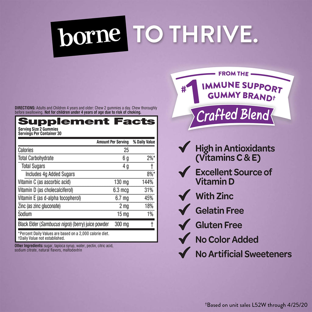 natural elderberry immune boosting gummies