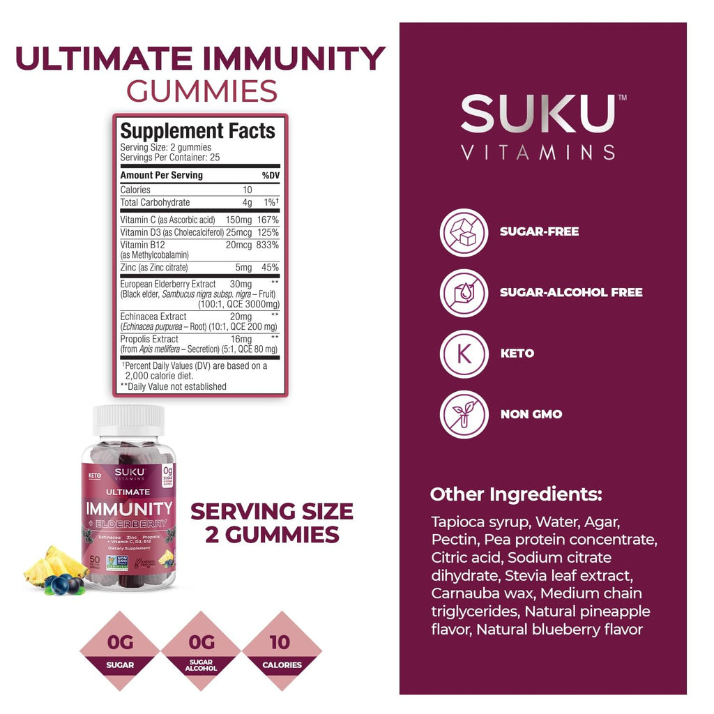 natural elderberry immune boosting gummies