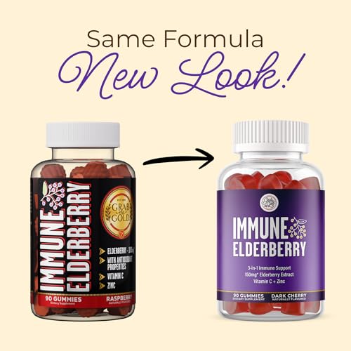 Natural elderberry immune support gummies