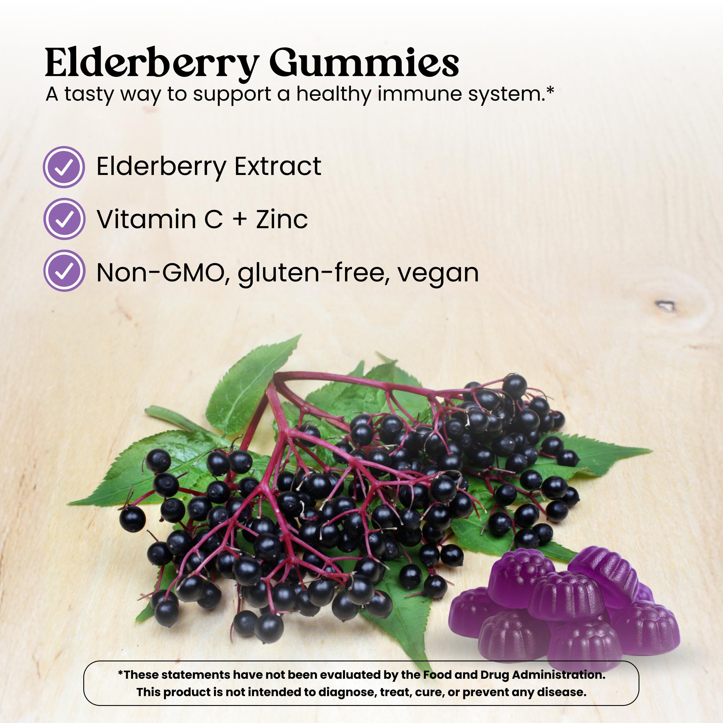 natural elderberry immune support gummies
