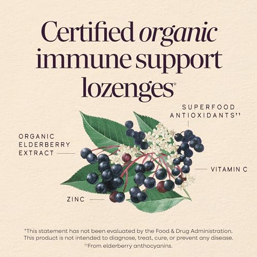 Natural elderberry lozenges for cold relief