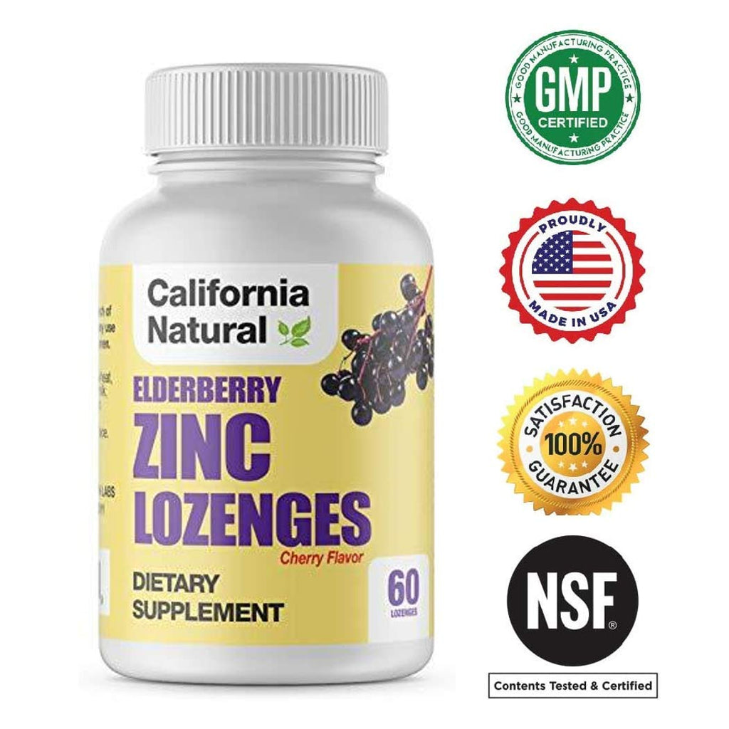 Natural elderberry lozenges for health