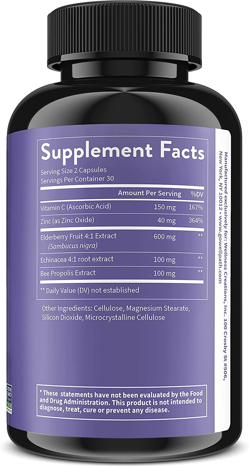 Natural elderberry supplement for adults