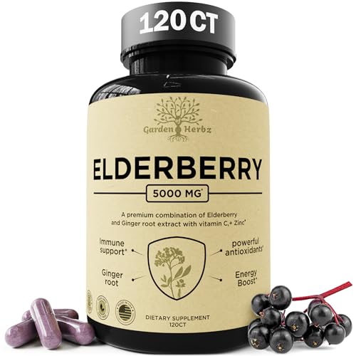 Natural elderberry supplement for adults