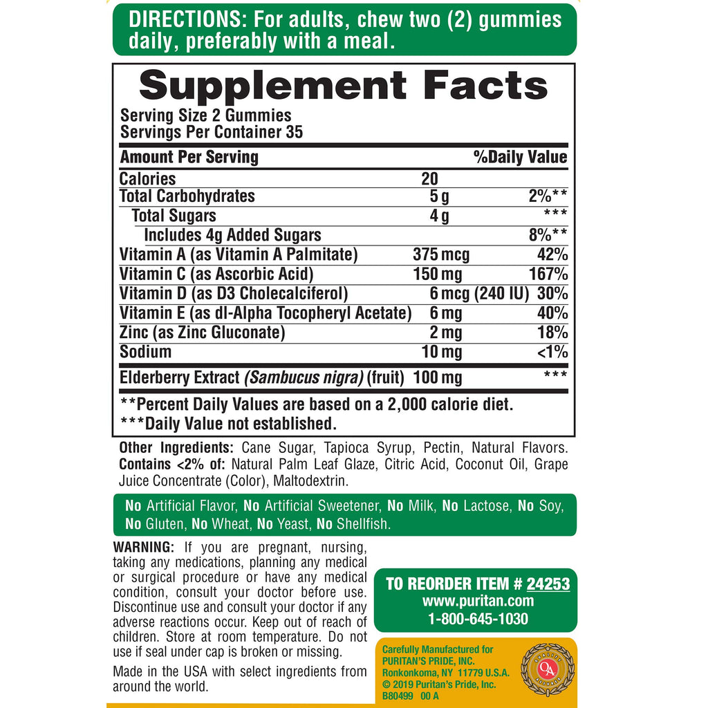 Natural elderberry supplement for daily health