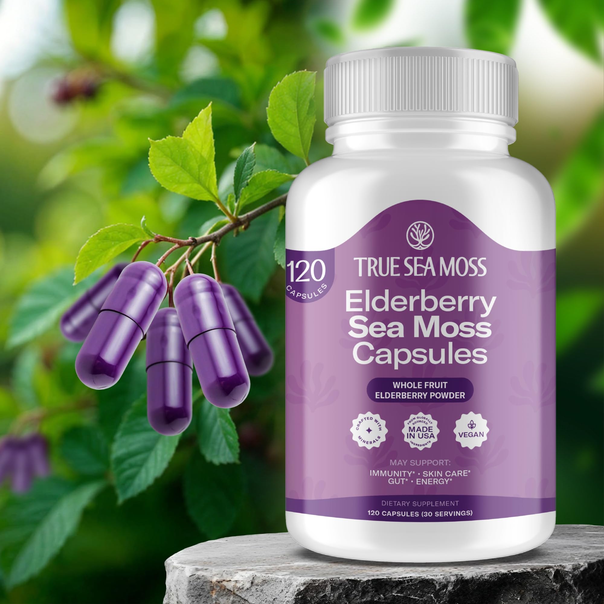 Natural elderberry supplement for daily health