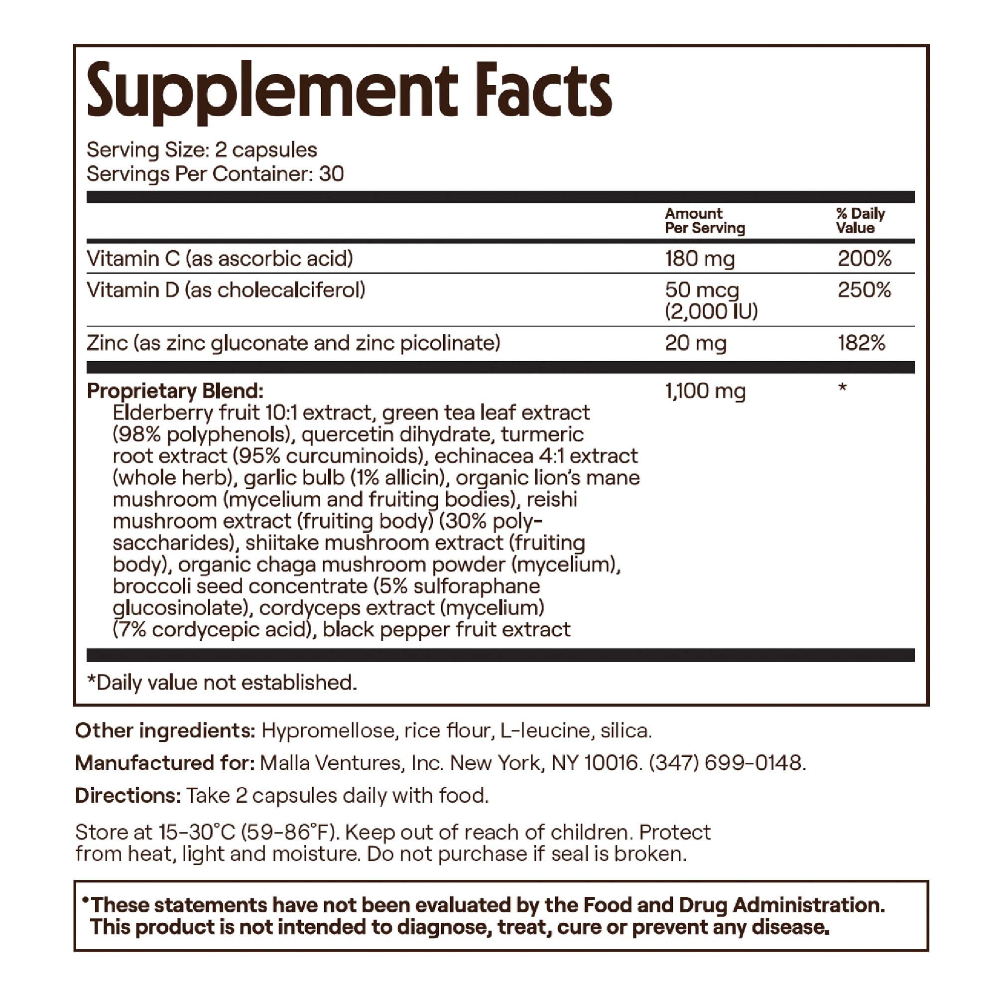 Natural elderberry supplement for health