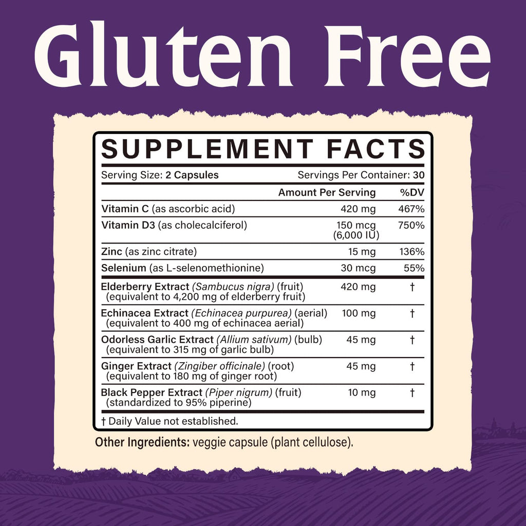 Natural elderberry supplement for wellness