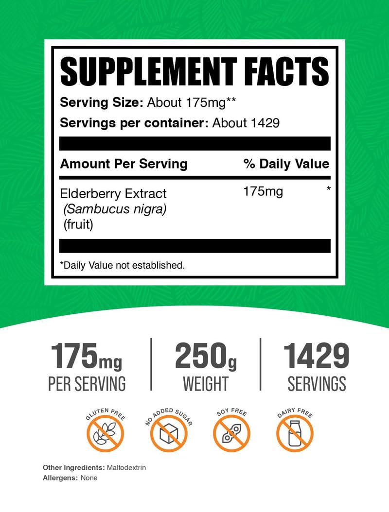 Natural elderberry supplement for wellness