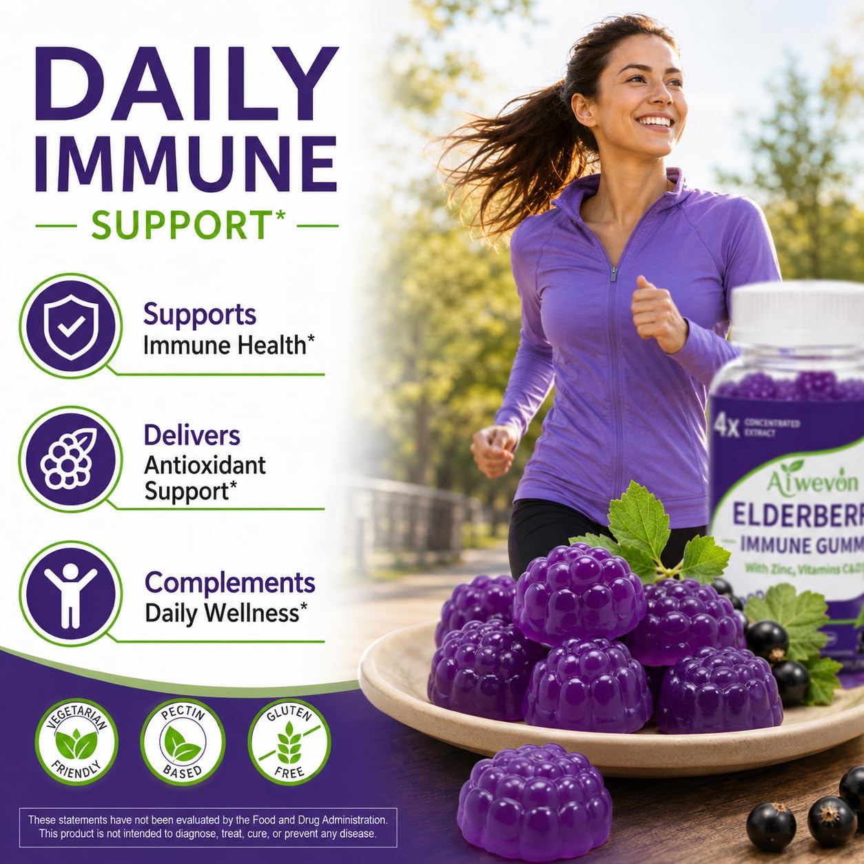 Natural elderberry supplement for wellness