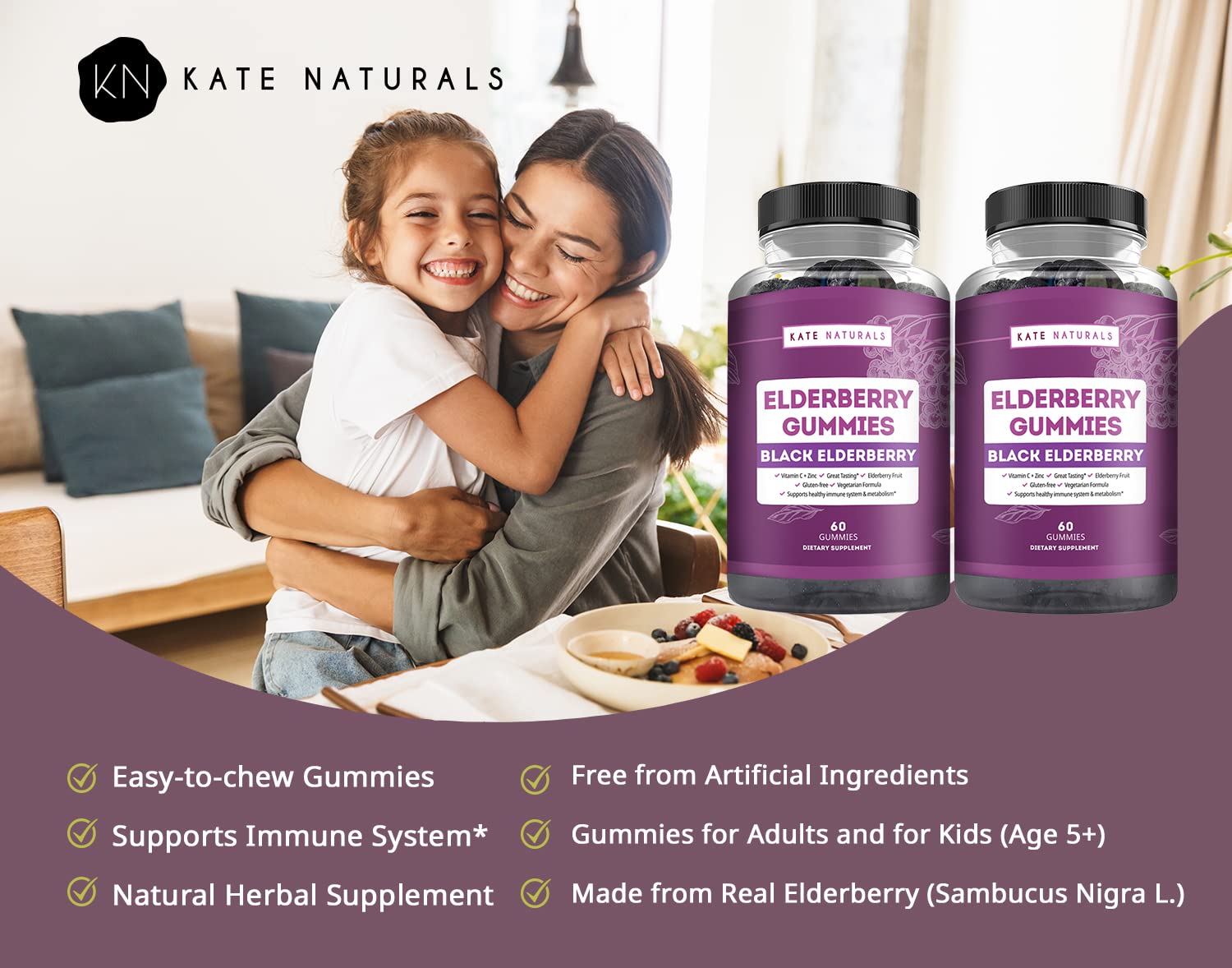 natural elderberry supplement with zinc