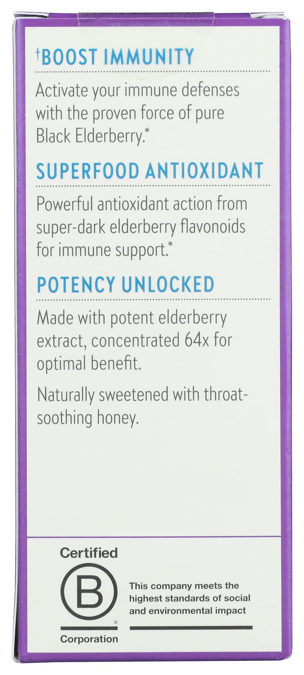 Natural elderberry syrup for health