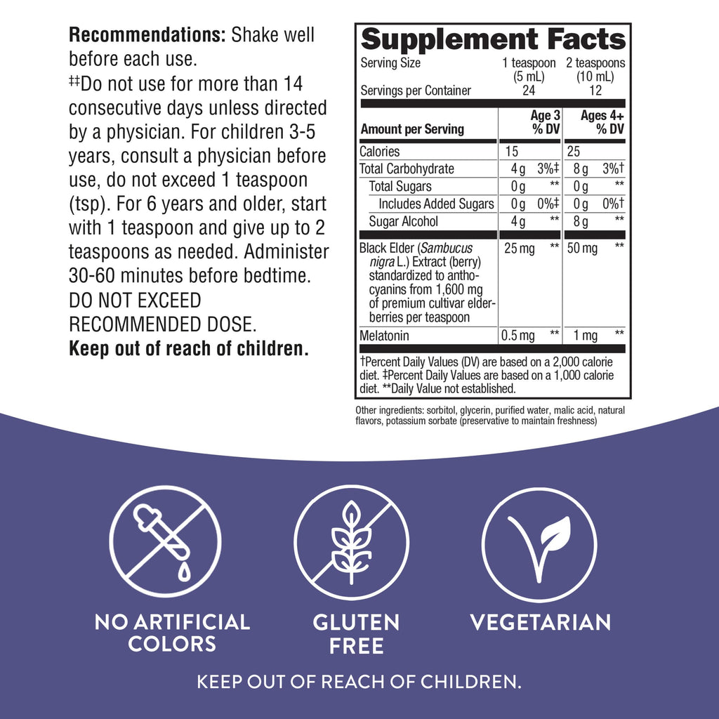 natural elderberry syrup for restful sleep