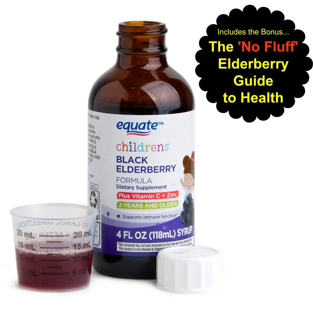 Natural elderberry syrup with Vitamin C