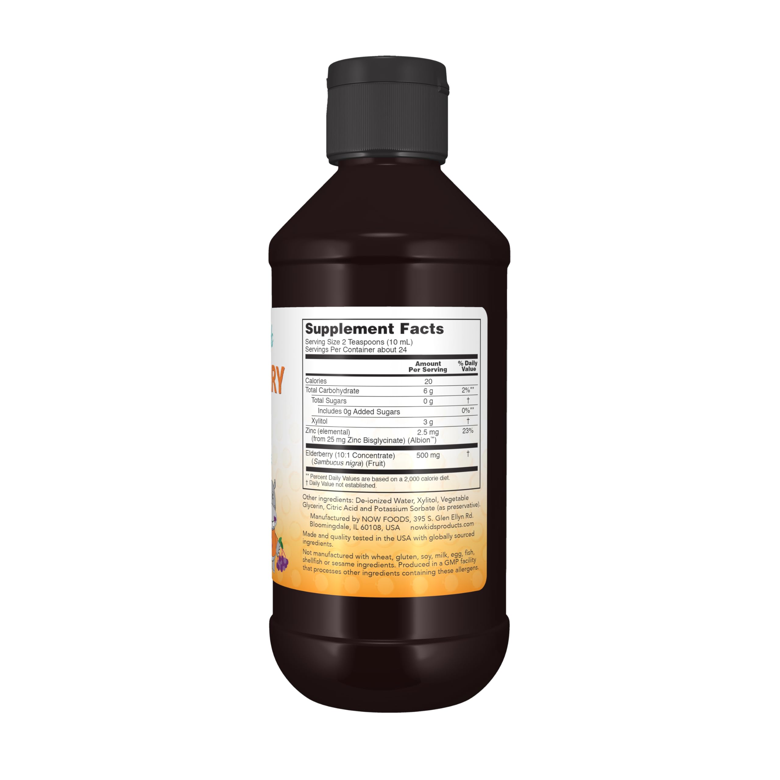 natural elderberry syrup with zinc