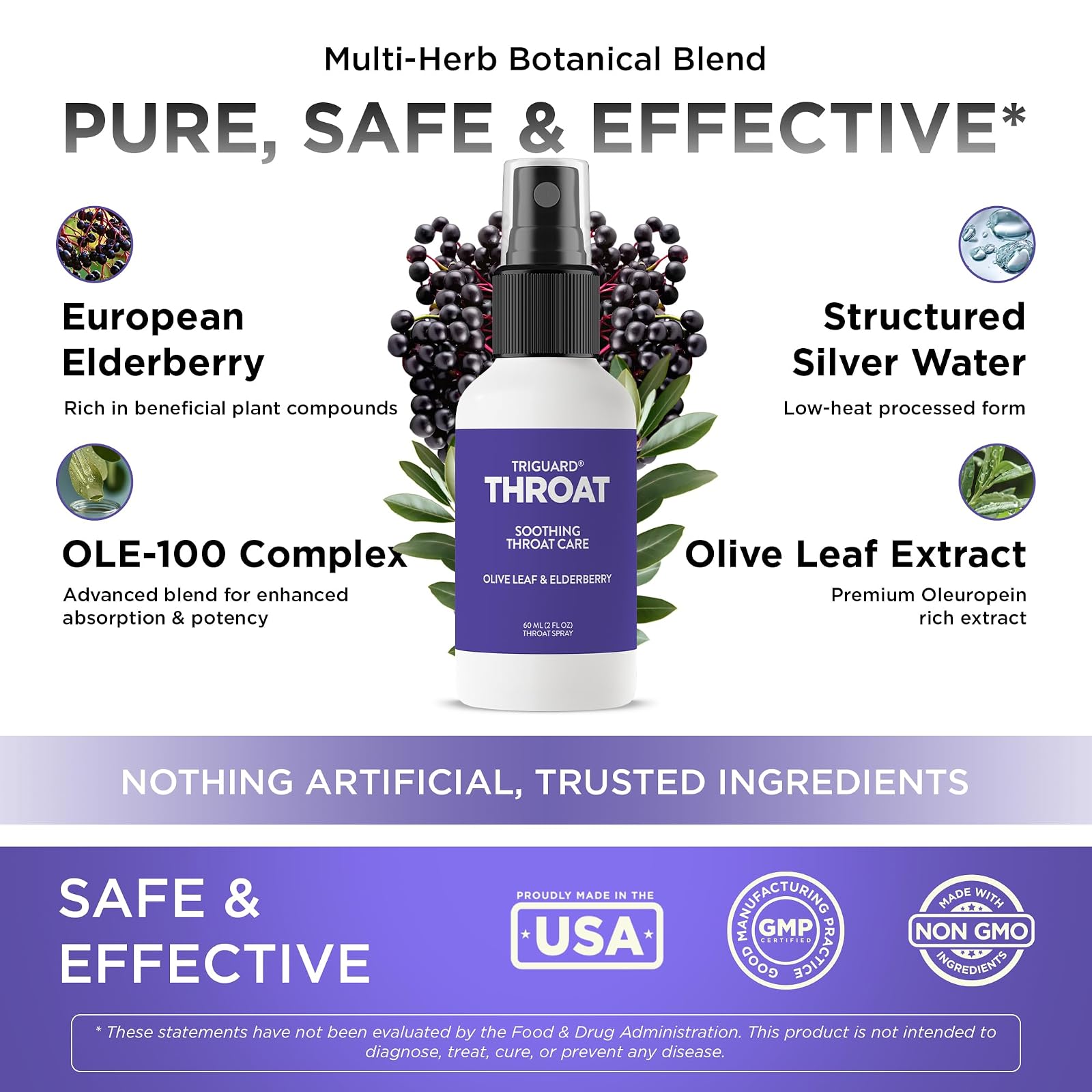 natural elderberry throat relief spray