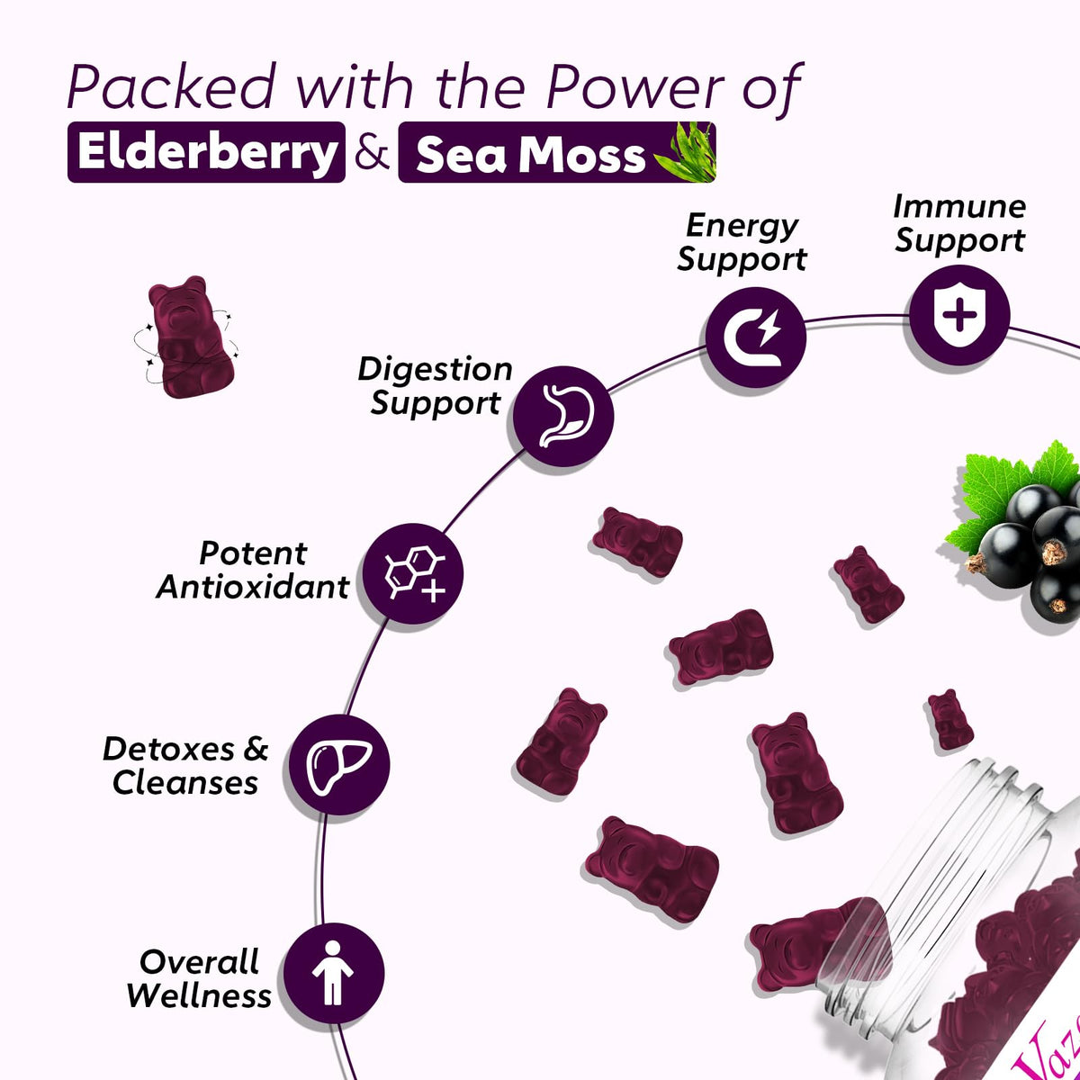Natural elderberry vitamin C supplement