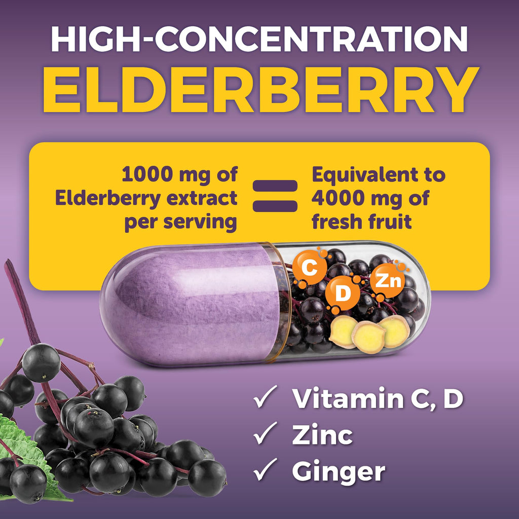 natural elderberry with vitamin C and D3