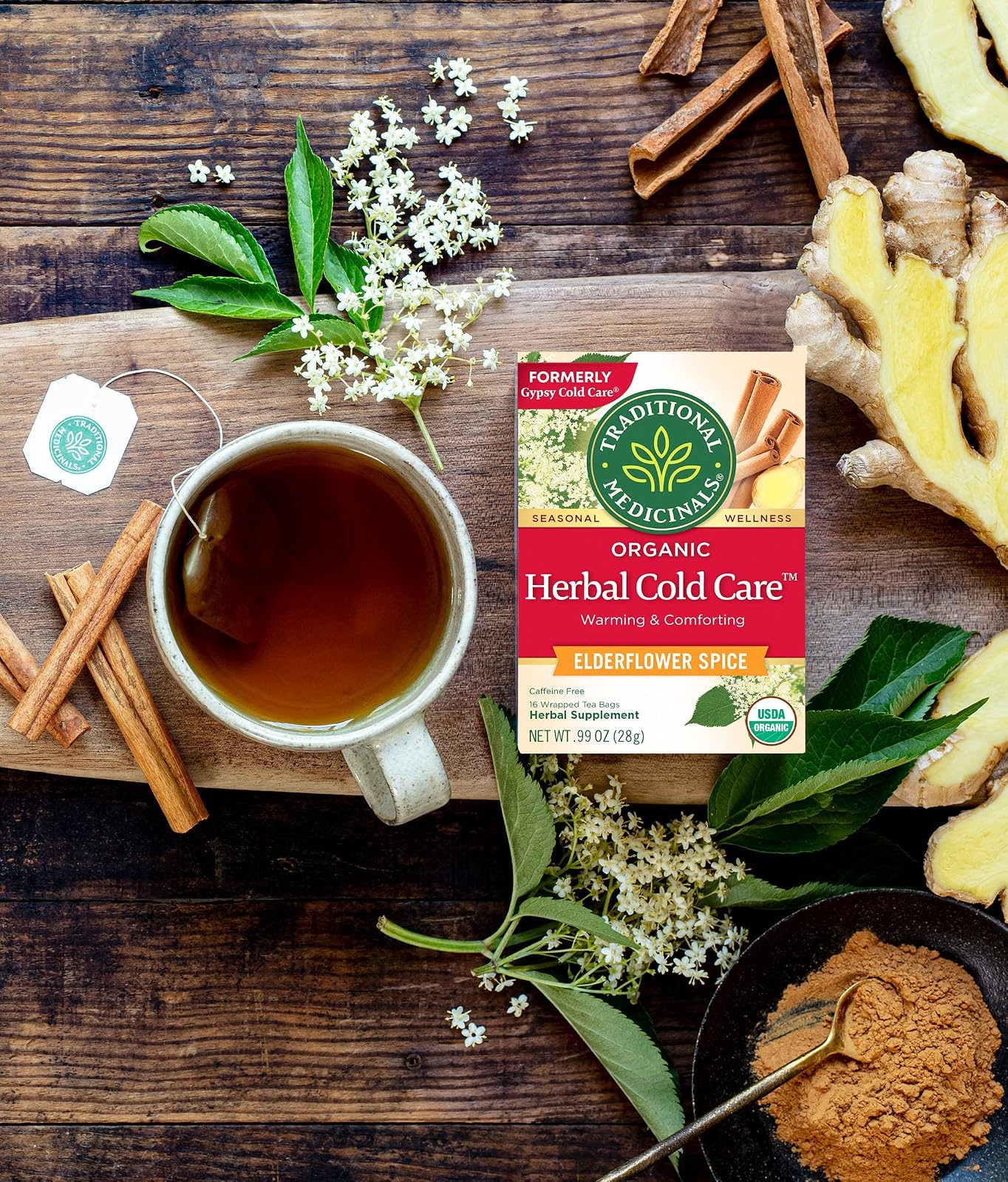 natural elderflower tea for soothing